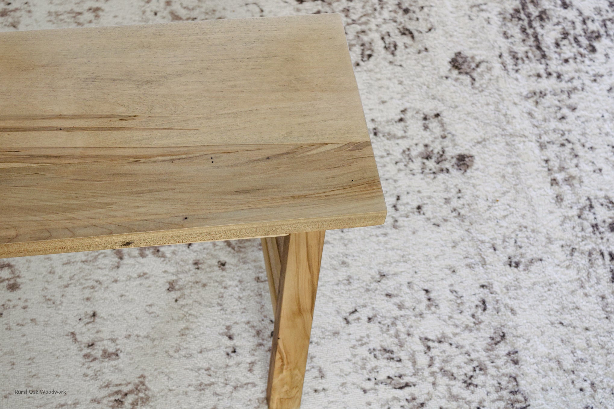 Rustic Maple Bench. Handmade interior bench.– Rural Oak Woodwork