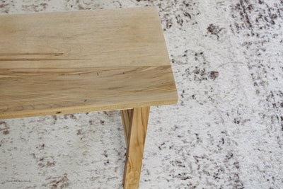 Rustic Maple Bench. Handmade interior bench.– Rural Oak Woodwork